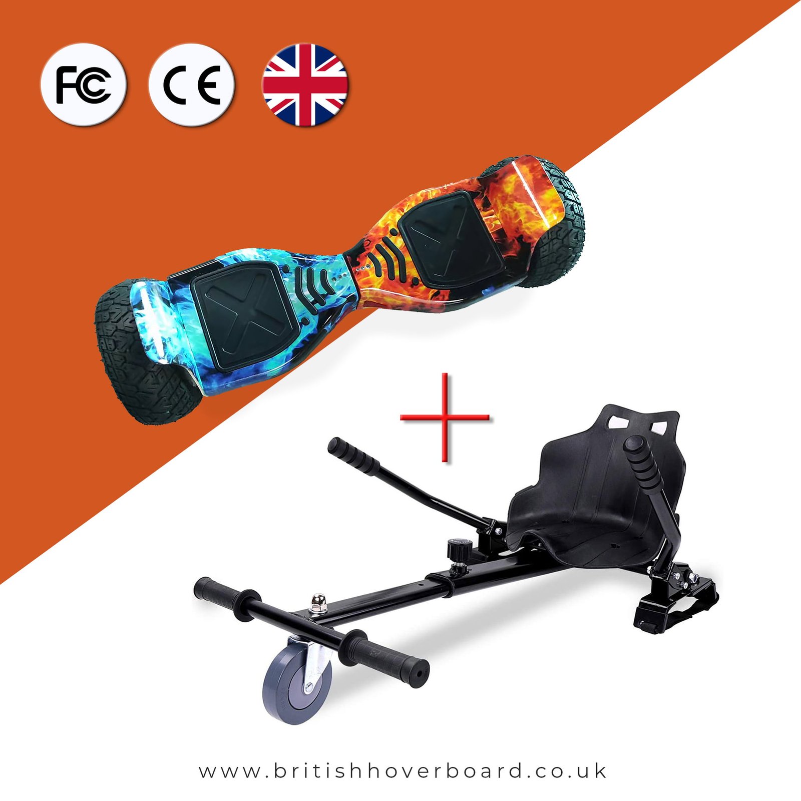 Fire & Ice 8.5 Hummer Off Road Bluetooth Hoverboard Bundle - British ...